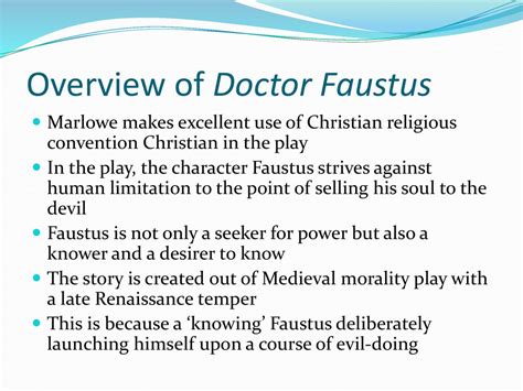The Tragical History Of Dr Faustus Ppt Download
