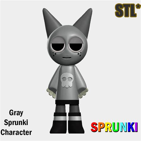🦸 Gray Sprunki Incredibox 3d Stl Character Fanart・ Stl File For 3d