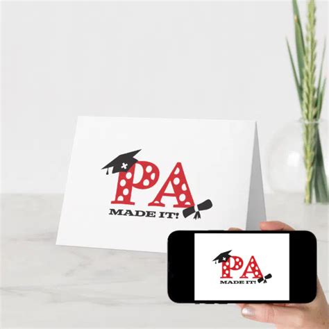 Pa Physician Assistant Graduation Card Zazzle