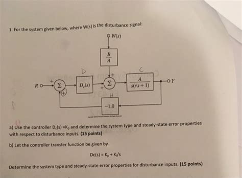 solved 1 for the system given below where w s is the