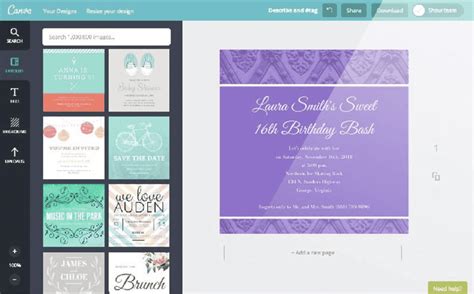 Rustic Layout Sweet 16 Invitations