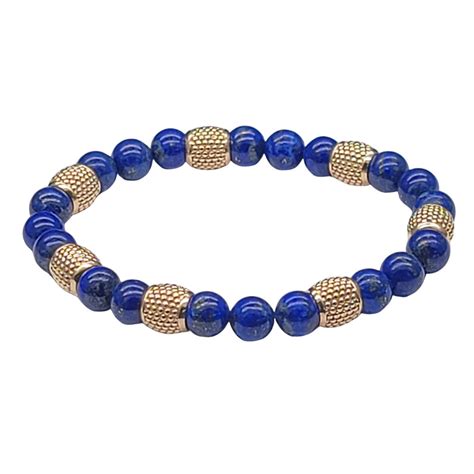 Aurelio Lapis Lazuli And 14k Gold Bead Bracelet Lapis Lazuli Jewelry