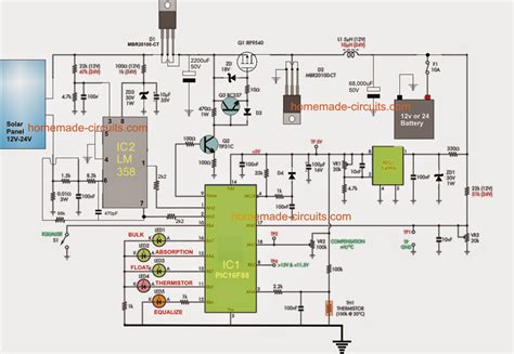 Solar Panel Charge Controller Circuit Diagram