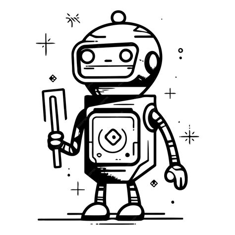 Cute Robot Cartoon Vector Illustration Cute Robot Vector Illustration