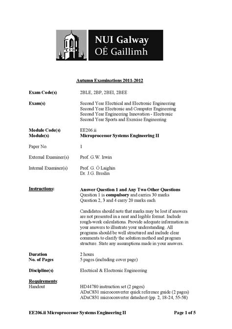 Conditional Operations Microprocessor Systems Engineering I Past