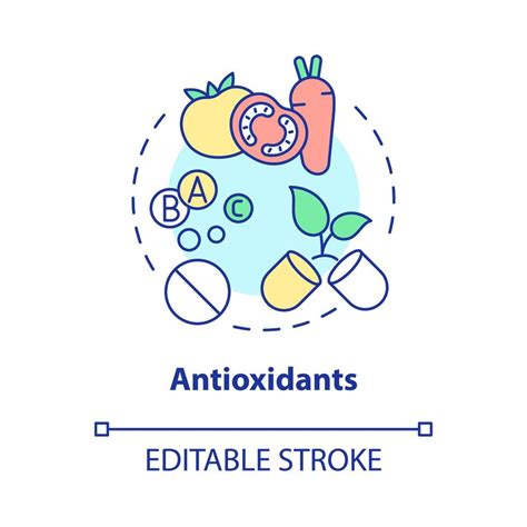 Antioxidants Concept Icon Keep Diet For Healthcare Fitness