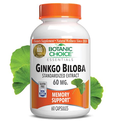Buy Ginkgo Biloba Extract 60 Mg 60 Capsules Botanic Choice