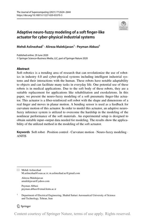 Adaptive Neuro Fuzzy Modeling Of A Soft Finger Like Actuator For Cyber