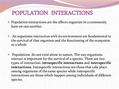 Population Interaction Ppt
