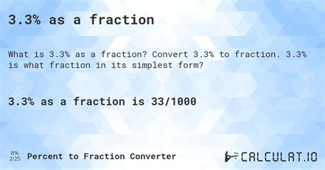 3 3 As A Fraction Calculatio