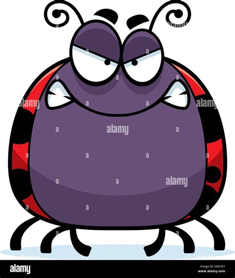 A Cartoon Illustration Of A Ladybug Looking Angry Stock Vector Image And Art Alamy