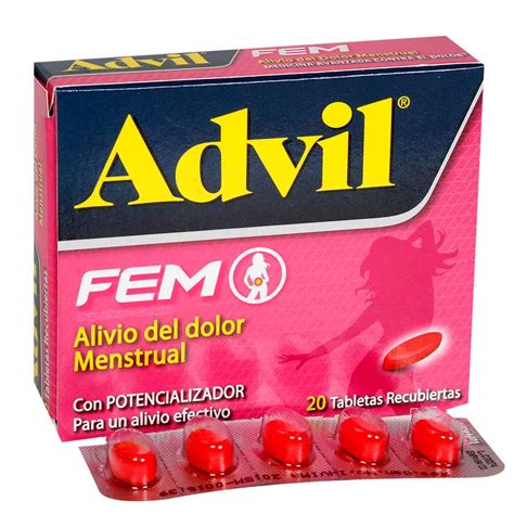 Advil Fem Caja X 20 Tabletasadvil Max Sobre 4 Cápsulas