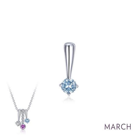 Lafonn March Birthstone Love Pendant Bp004aqp Tenenbaums Jewelry
