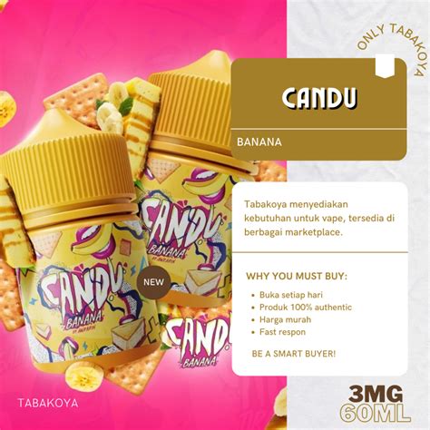 Jual Candu V2 Liquid 3mg 60ml Banana Cheescake With Crackers By Awkarin