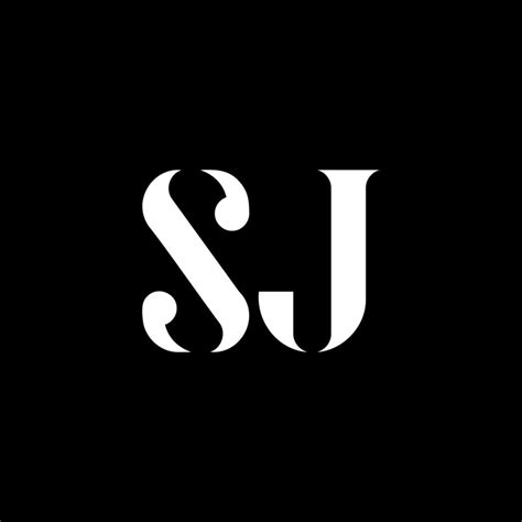 Sj S J Letter Logo Design Initial Letter Sj Uppercase Monogram Logo