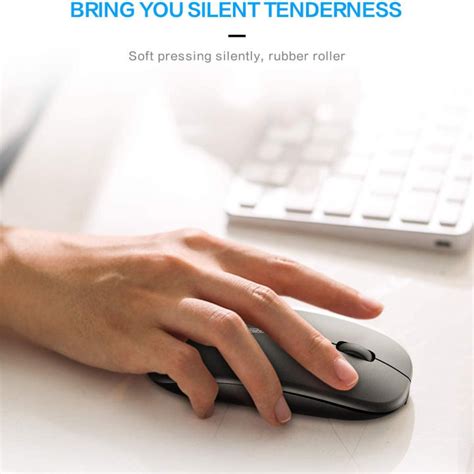 🖱️silent Wireless Mouse [battery Level Visible] 🔕 Slim And Rechargeable 🔋