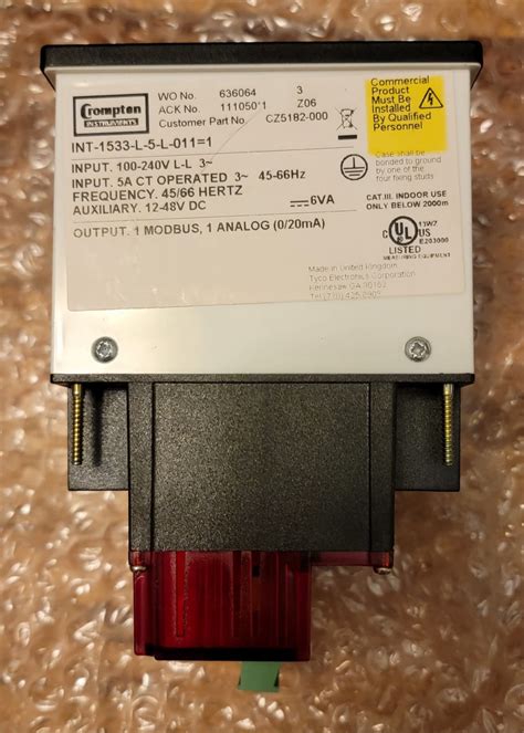 Crompton Instruments Integra 1530 Metering System Int 1533 L 5 011