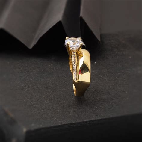 14 Ayar Altın Alyans Tektaş Yüzük ｜ Bilezikci Tektaşlı Alyans Yüzük