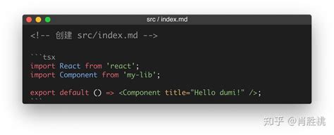 Dumi，你崭新的 React 组件开发和文档编写利器！ 知乎