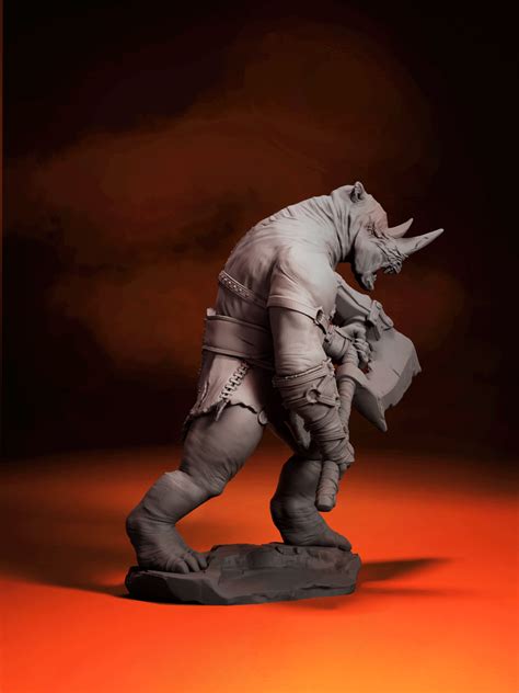 🦏 Raino The Rhino Warrior・free Stl File For ・cults
