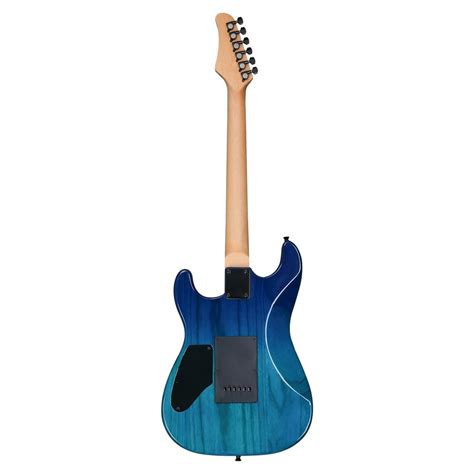 Full Size Blue Burst Electric Guitar With Flame Maple Veneer Top And Hh