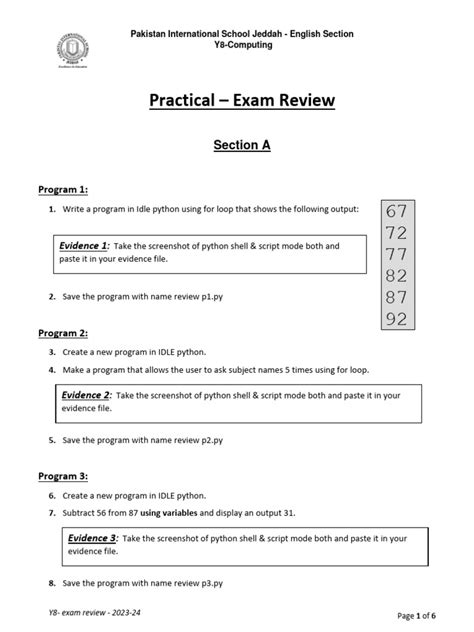 Exam Review Practical Pdf Shell Computing Screenshot