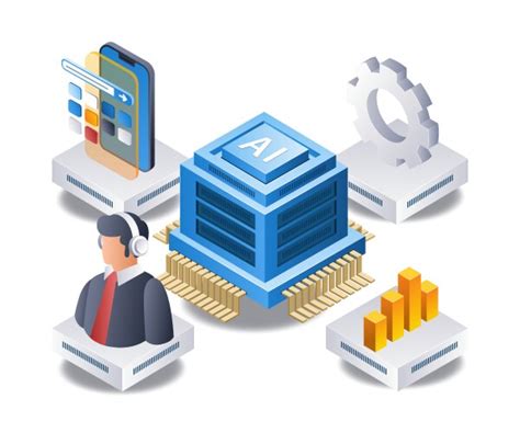 Artificial Intelligence Technology Server Vector Image