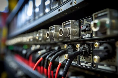 Premium Ai Image Neatly Arranged Industrial Sensors On A Panel Monitoring Realtime Data In A