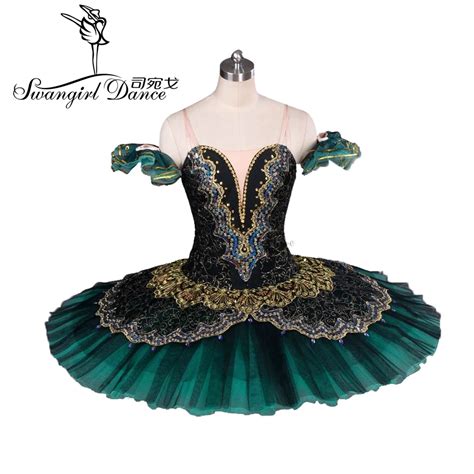 Adult Black Green La Esmeralda Ballet Tutu Performance Professional
