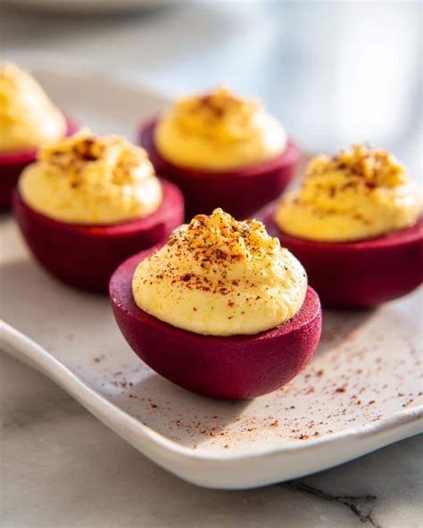 Creepy Beet Dyed Deviled Eggs 3 Spooky Tricks For Halloween