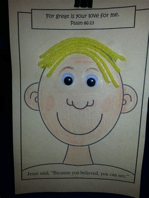 Blind Bartimaeus Craft For Preschoolers ~ Wallpaper Dodo