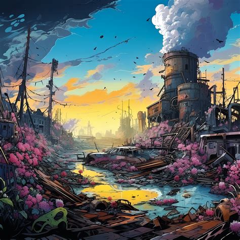 Download Landscape Pollution Industry Royalty Free Stock