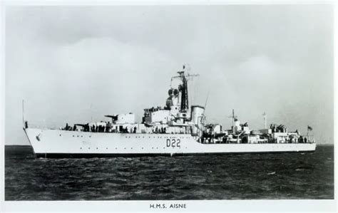 Hms Aisne Battle Class Destroyer Commissioned In 1947