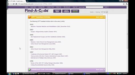 Find A Codes Cpt Assistant Youtube