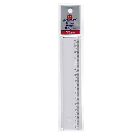 Regla 15cm Cristal Acrimet Blister 511 Librería Y Papelería Nova Sa