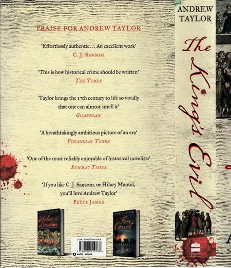 The Kings Evil James Marwood And Cat Lovett Book 3 By Taylor Andrew Very Good Hardcover 2019