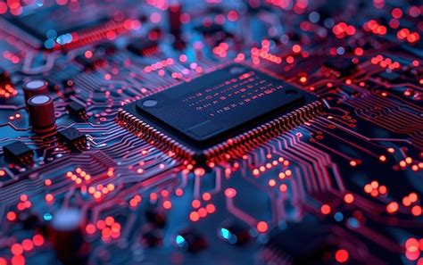 Premium Photo Closeup Of Electronic Circuit Board With Microcircuits Technology Background