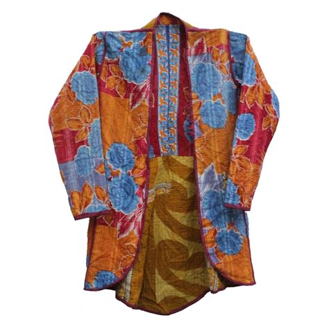 Kantha Reversible Indian Patchwork Vintage Design Coat Gudri Jacket