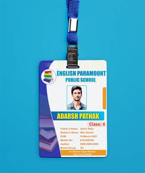School Identity Cards School Id Card Template Cdr File 55 Off