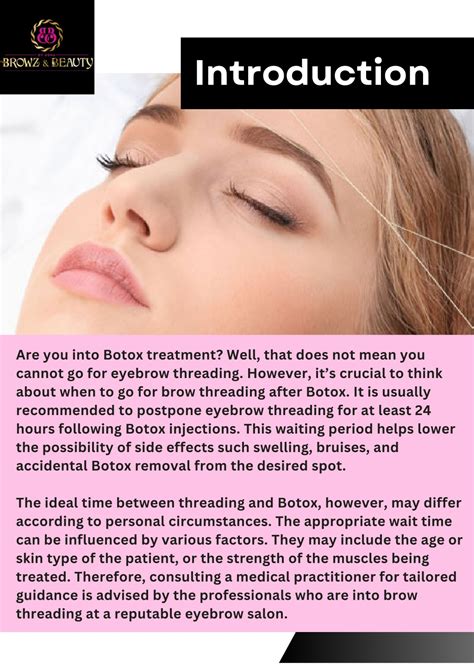 Ppt A Brief Account On Brow Threading Following Botox Treatment