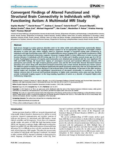 Pdf Convergent Findings Of Altered Functional And Structural Brain
