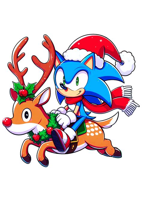 Imagens De Natal Sonic The Hedgehog E Tails Com Gorro Do Papai Noel
