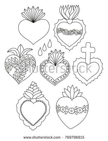 Corazones Mexicanos Plantillas Y Dibujos Artofit