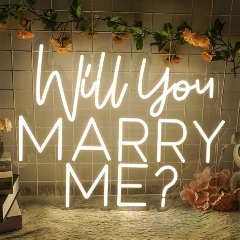 Will You Marry Me Neon Sign Proposal Decor Led Neon Sign Custom