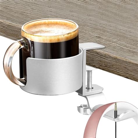 Barafat Desk Cup Holder 2 In 1 Anti Spill Cup Holder