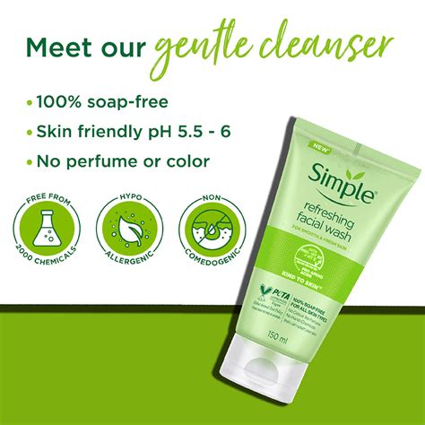 Refreshing Face Wash 150ml Simple Skincare