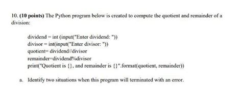 Solved Points The Python Program Below Is Created Chegg