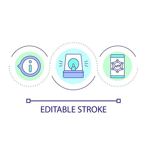 Premium Vector Turn On App Notifications Loop Concept Icon