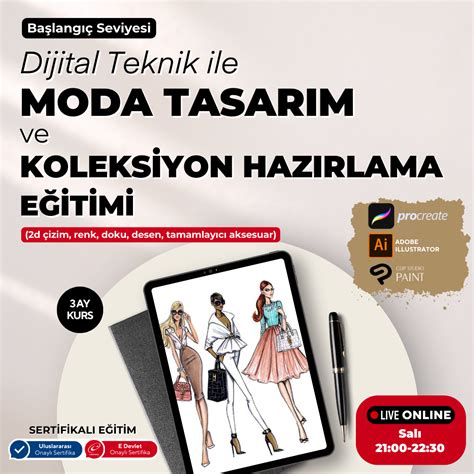 Dijital Teknik Ile Moda Tasarım Ve Koleksiyon Hazırlama Başlangıç Seviyesionline