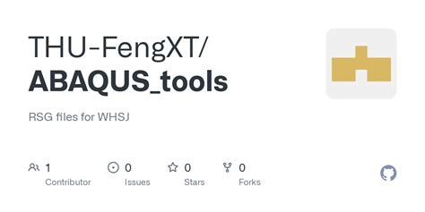 GitHub THU FengXT ABAQUS Tools RSG Files For WHSJ